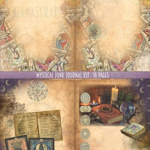 Mystical Junk Journal Digital Kit Printable, Magic and Witch Collage ...