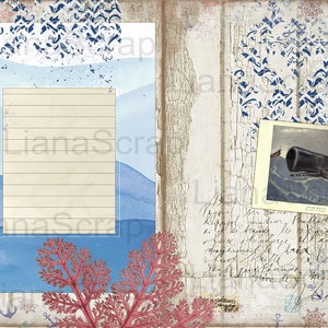 Sea Life Junk Journal Kit, Digital Ocean Printables, Nautical Collage ...