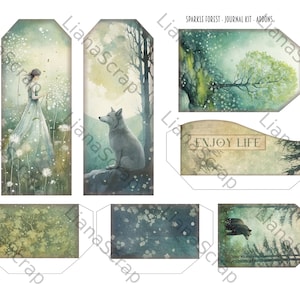 Sparkle Forest Junk Journal ADDON Digital Kit Printable, Enchanted ...