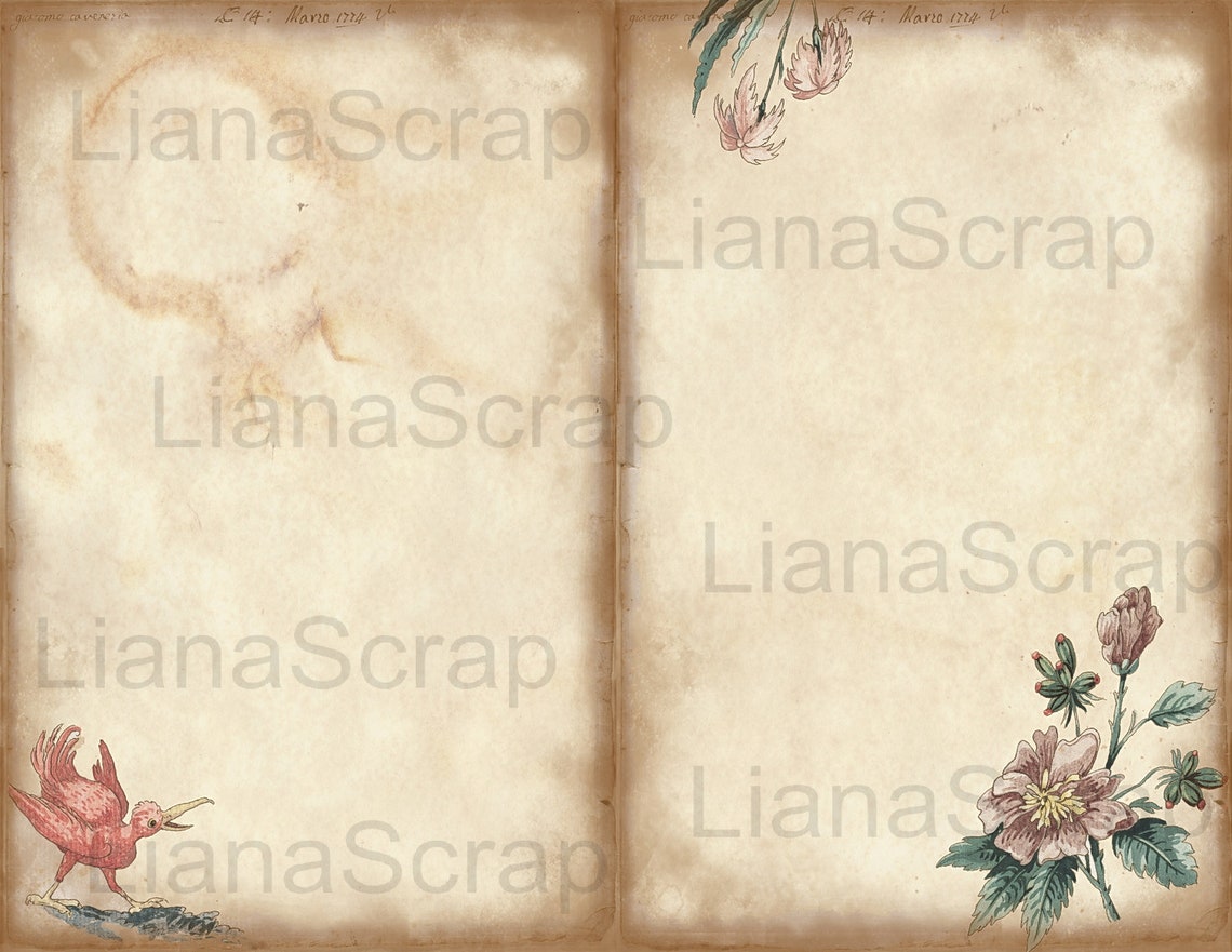 Old Time Charm Junk Journal Digital Kit Printable Collage | Etsy