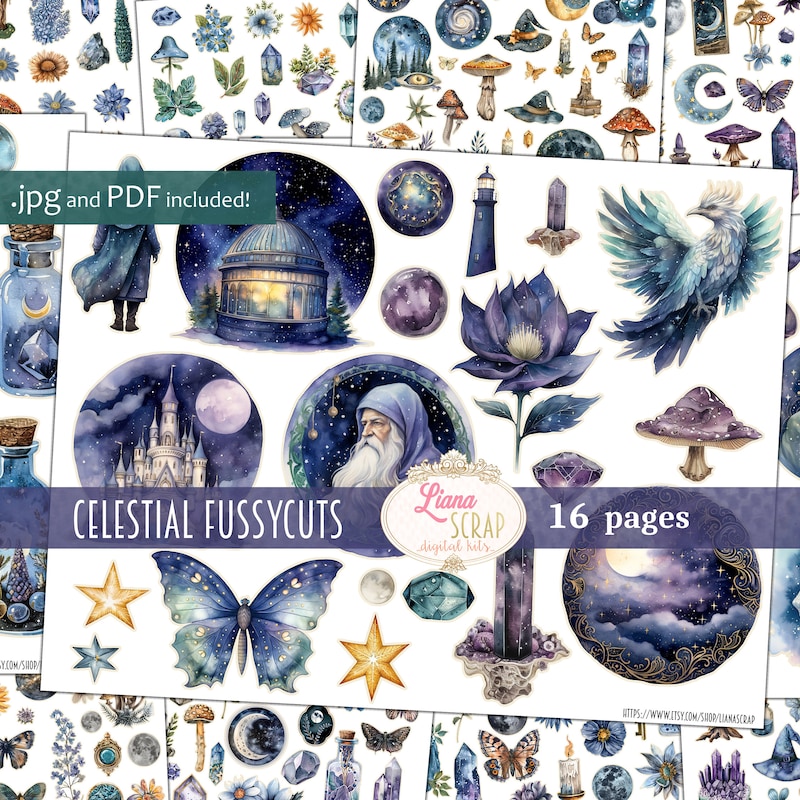 Celestial Circle Stickers - Etsy