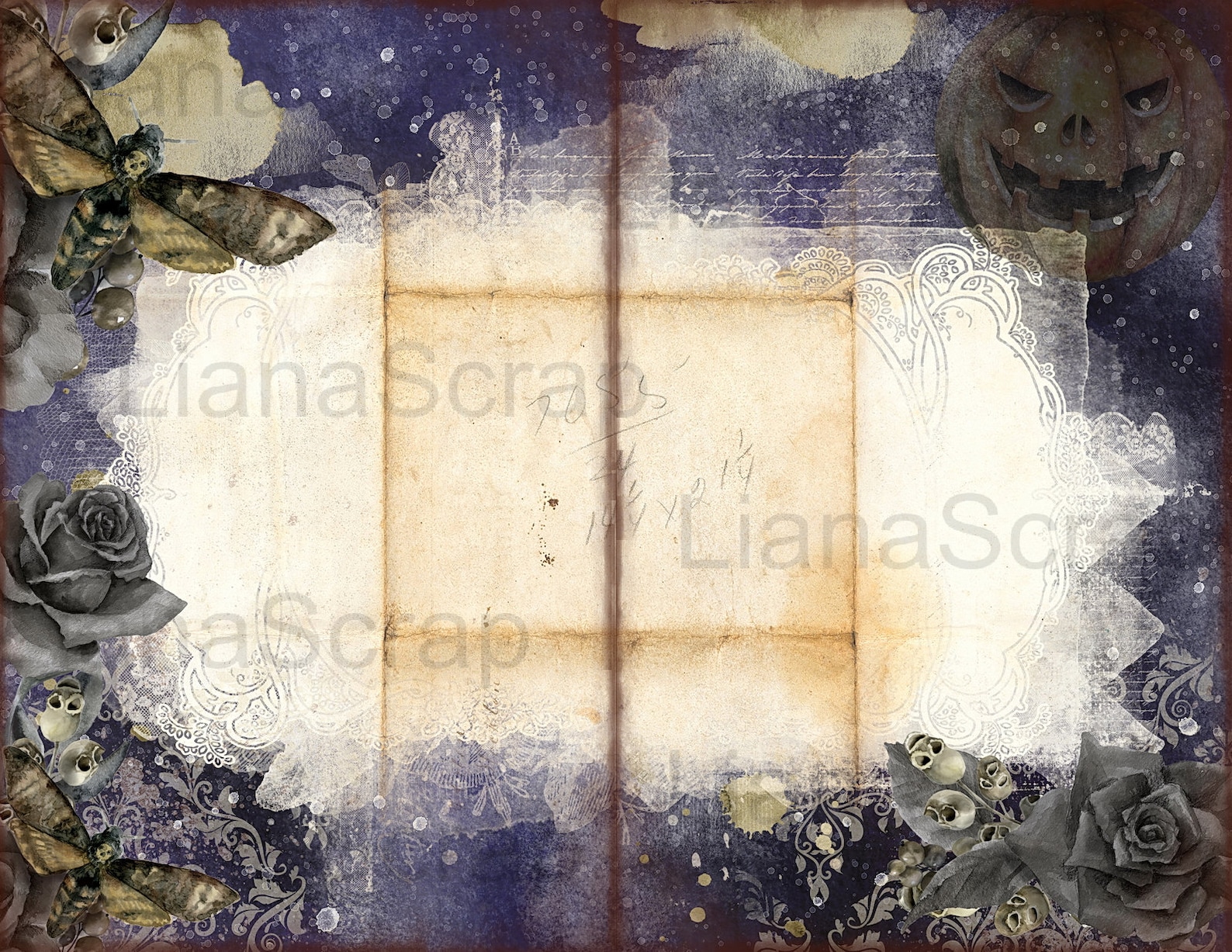 Dark Halloween Junk Journal Digital Kit Printable, Halloween Gothic ...