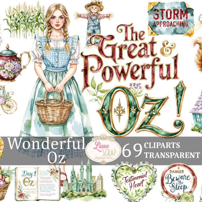 Wizard of Oz Clipart - Etsy