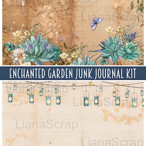 Enchanted Garden Junk Journal Digital Kit Printable, Secret Garden ...