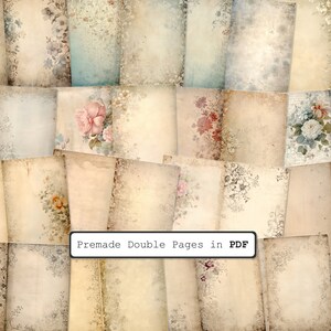 Junk Journal - Distress Background - US Letter and A4 Size, Mix and ...