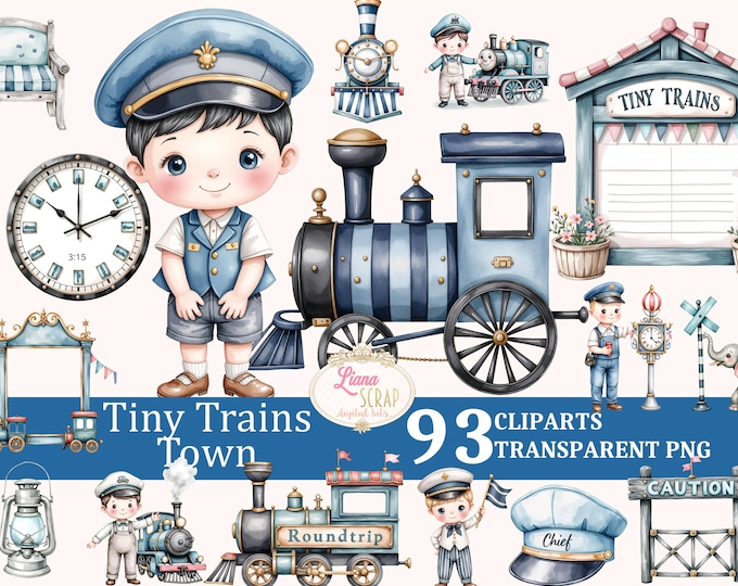 Wild Animals Train Digital Clipart - Etsy Canada