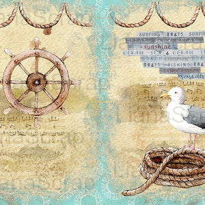 Coral and Shells Junk Journal Kit, Sea Printables, Nautical Collage ...