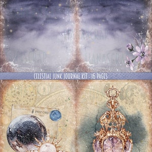 Celestial Junk Journal Digital Kit Printable, Astrology and Astronomy ...