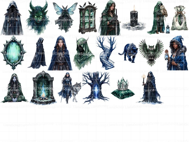 Clipart de Elfos das Sombras – 90 Imagens PNG de Fantasia Sombria ...