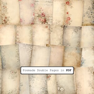 Junk Journal - Distress Background - US Letter and A4 Size, Mix and ...