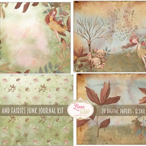 Woodland Fairies Junk Journal Digital Kit Printable, Fairy Digital ...