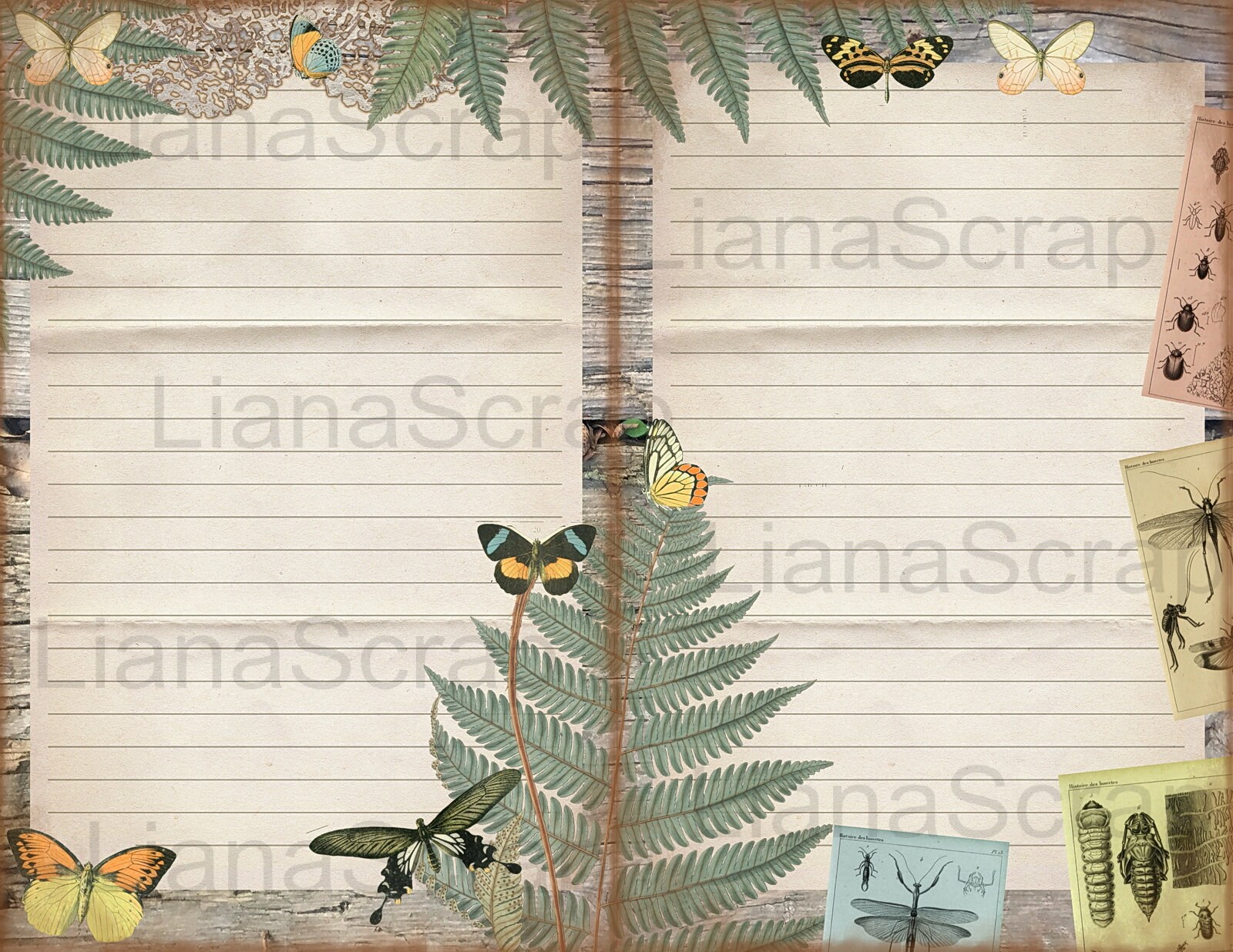 Bug Life Junk Journal Digital Kit, Nature Printable Journal, Insects ...