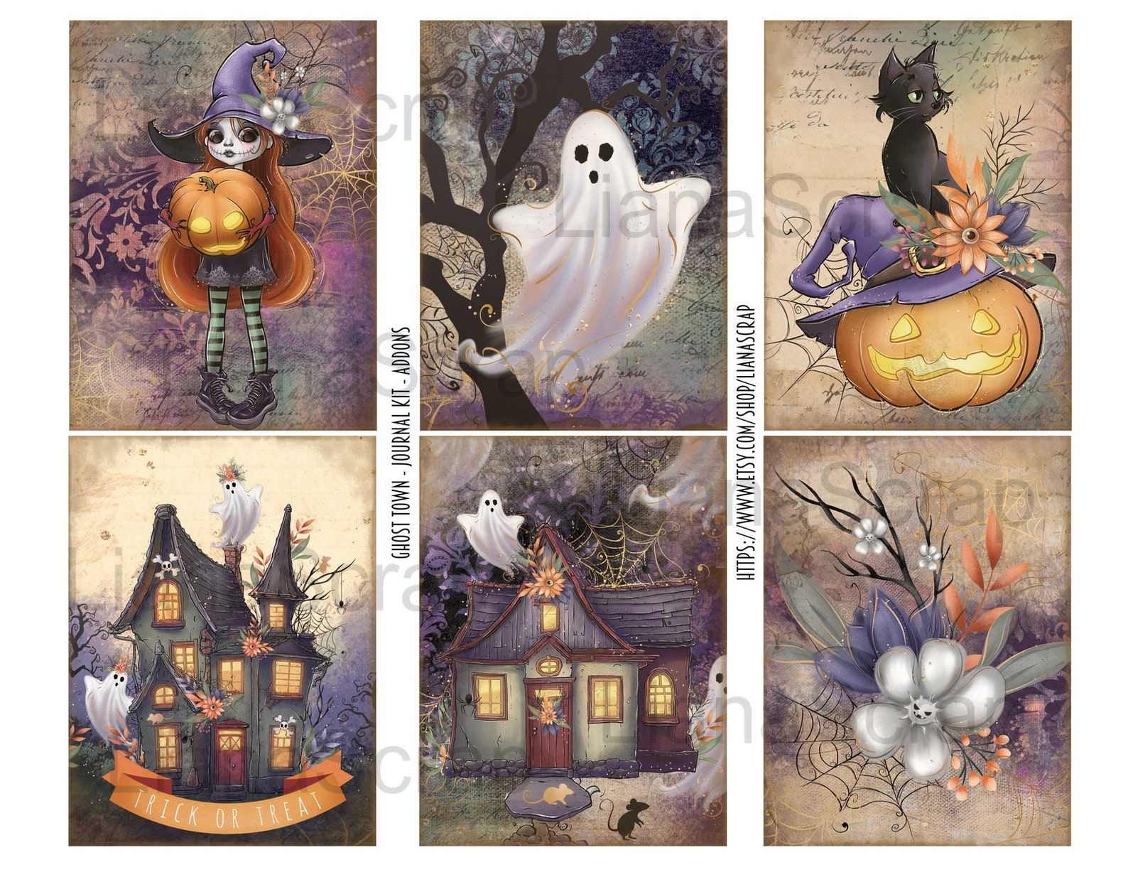 Ghost Town Junk Journal ADDON Kit Printable Magical Halloween - Etsy