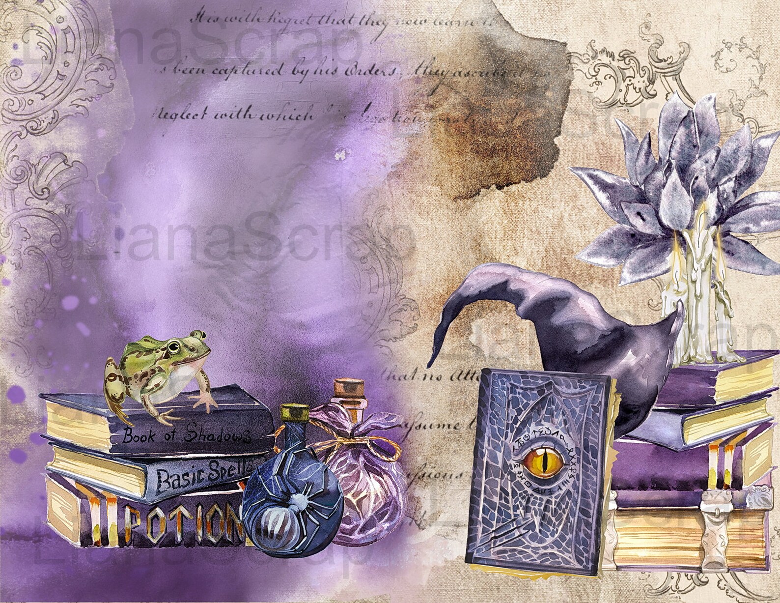 Halloween Spells Digital Kit Printable Magic and Witches - Etsy