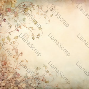 Magical Vines Background, Digital Junk Journal, Vines Collage Printable ...