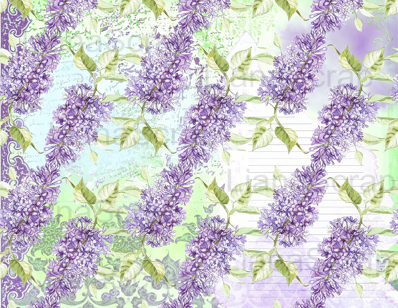 Spring Fling Printable Backgrounds for Junk Journals Spring - Etsy New ...