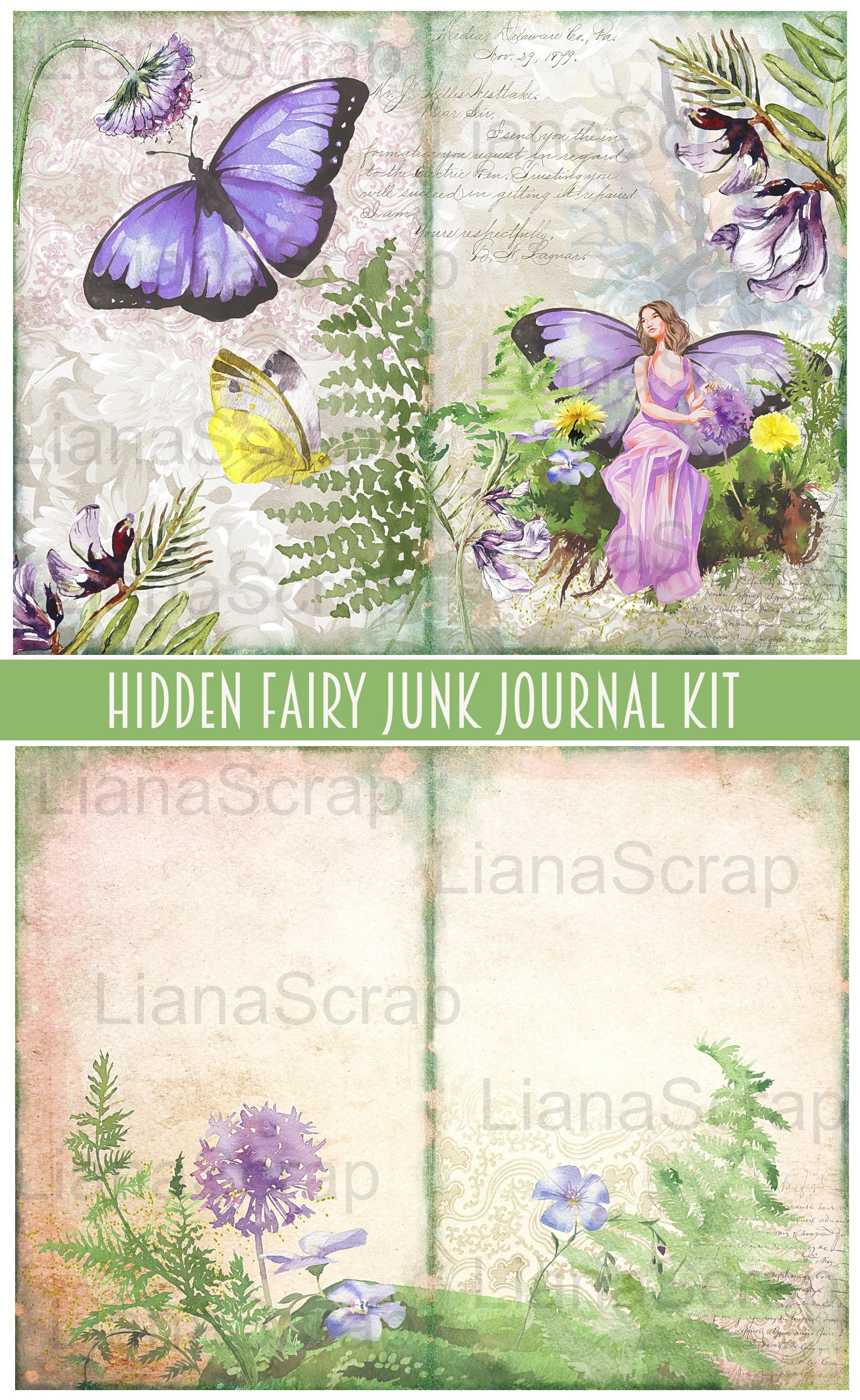 Hidden Fairy Junk Journal Digital Kit Printable Fairy Digital - Etsy