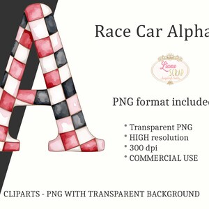 Race Car Alphabet 73 Clipart Bundle - Watercolor Letters Numbers ...
