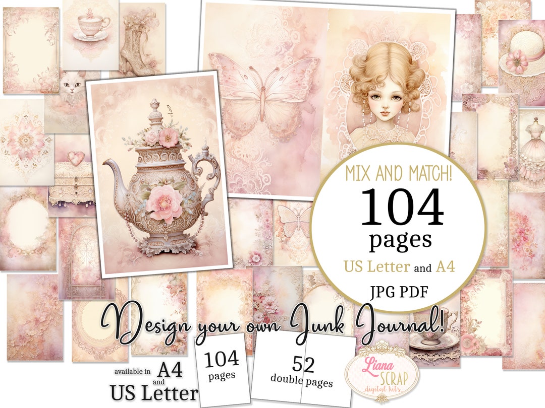 Junk Journal - Sweet Reverie - US Letter and A4 Size, Mix and Match ...