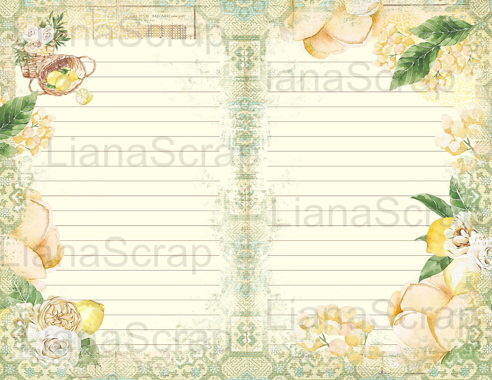 Lemons Junk Journal Digital Kit Printable Summer Digital | Etsy