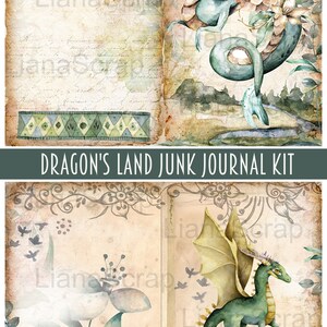 Dragon Junk Journal Kit, Fantasy Collage Sheets (digital Download) - Etsy