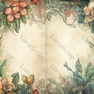 Basic Tropical Digital Paper for Junk Journals, Journal Paper With ...