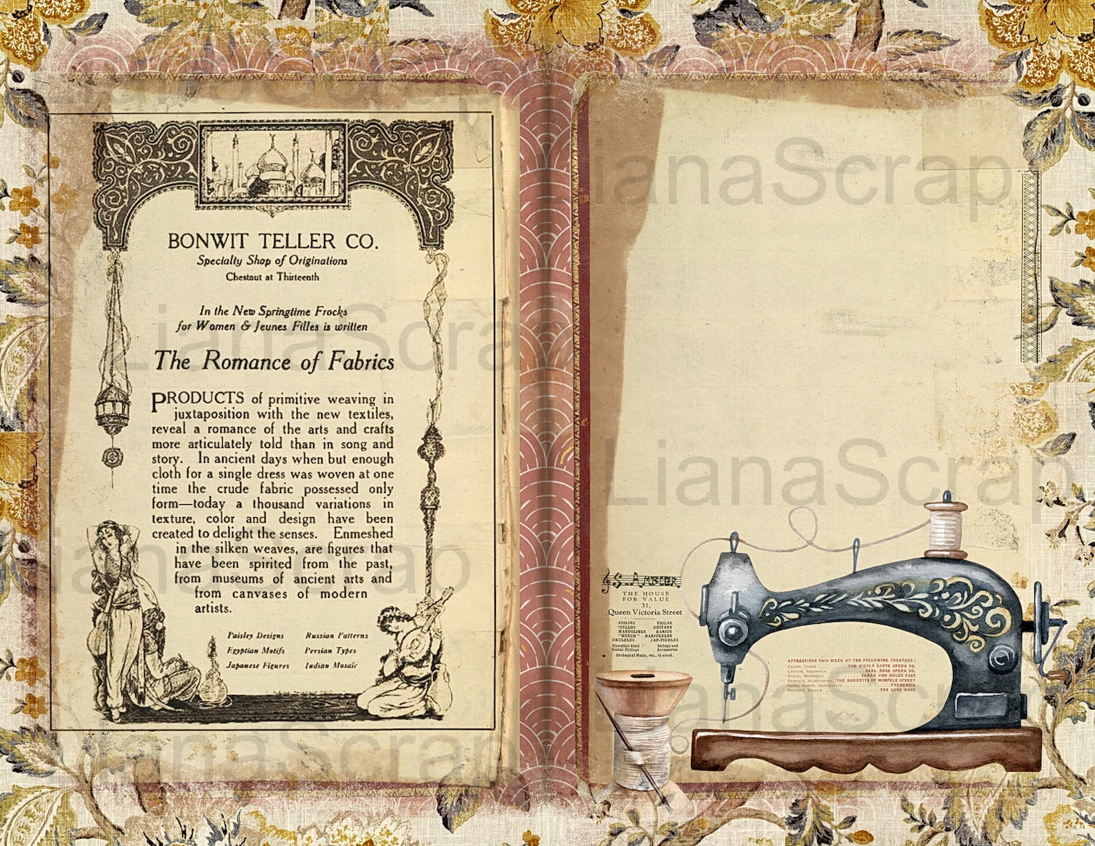 Vintage Sewing Junk Journal Digital Kit Sewing Themed - Etsy