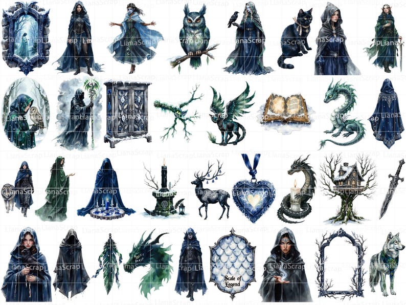 Clipart de Elfos das Sombras – 90 Imagens PNG de Fantasia Sombria ...