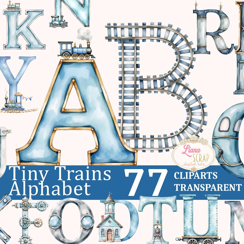 Train Letter Cliparts - Etsy UK