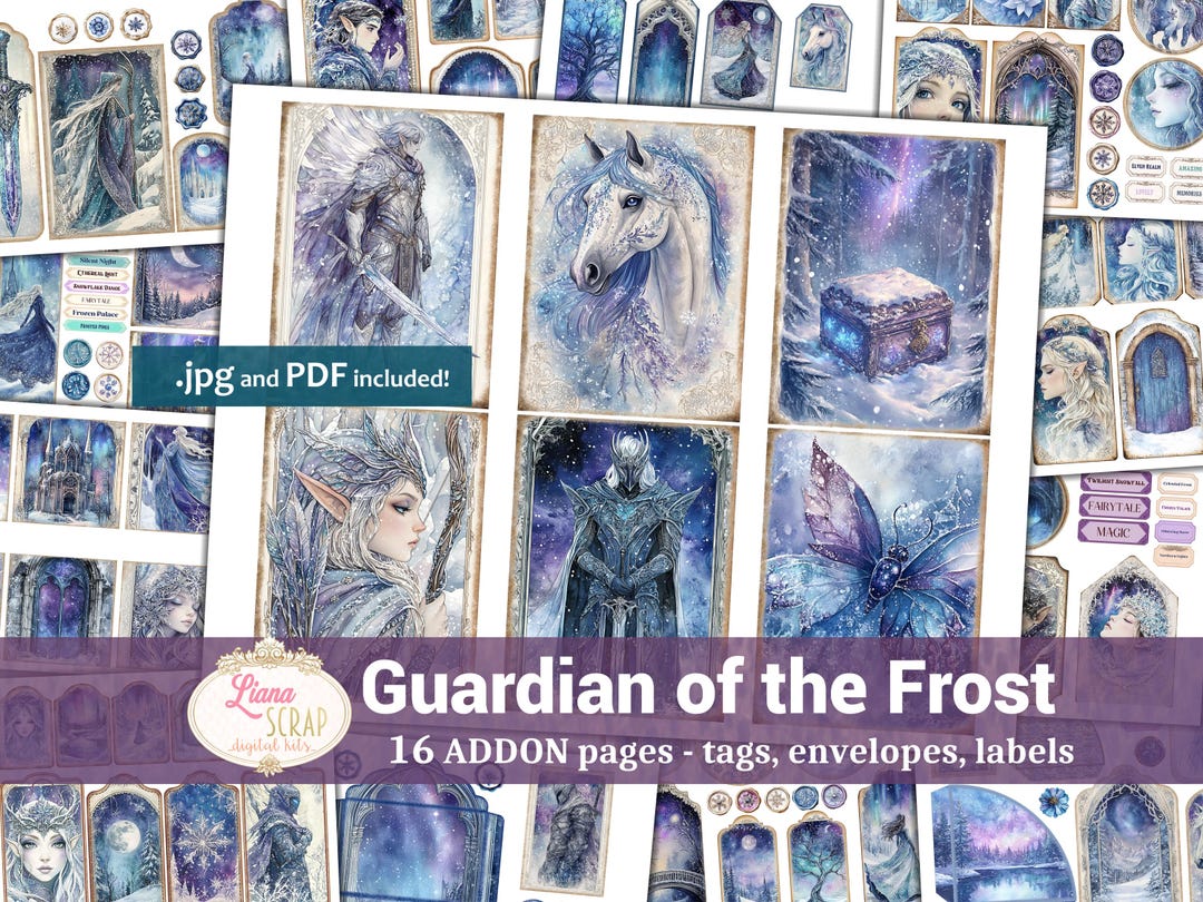 Guardian of the Frost Junk Journal ADDON Paper, Elven Winter Junk ...