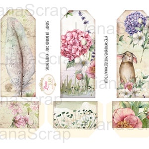 Spring Garden ADDON Junk Journal Digital Kit Printable, Spring Flowers ...