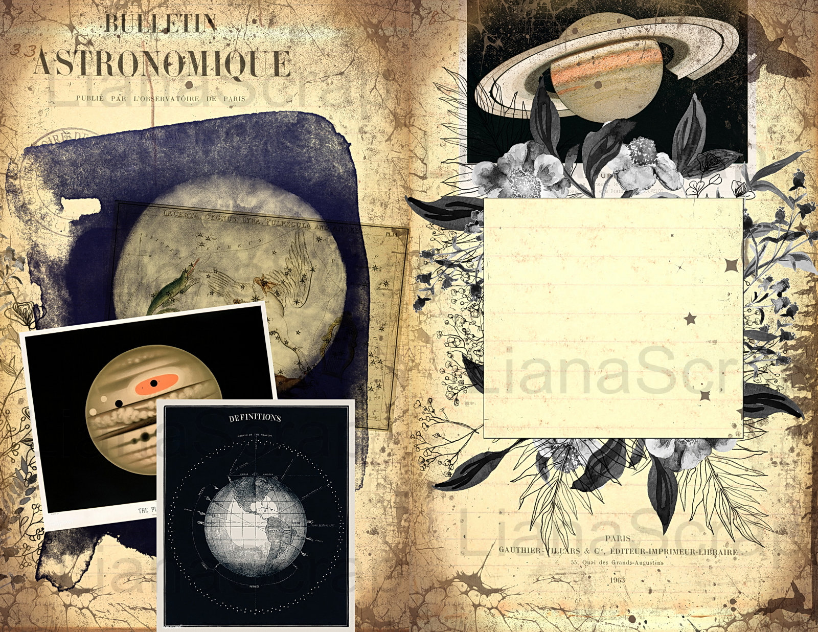 Astronomy Junk Journal Digital Kit Printable Astrology and - Etsy