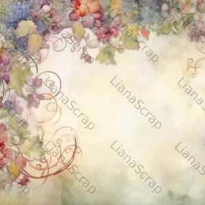 Magical Vines Background, Digital Junk Journal, Vines Collage Printable ...