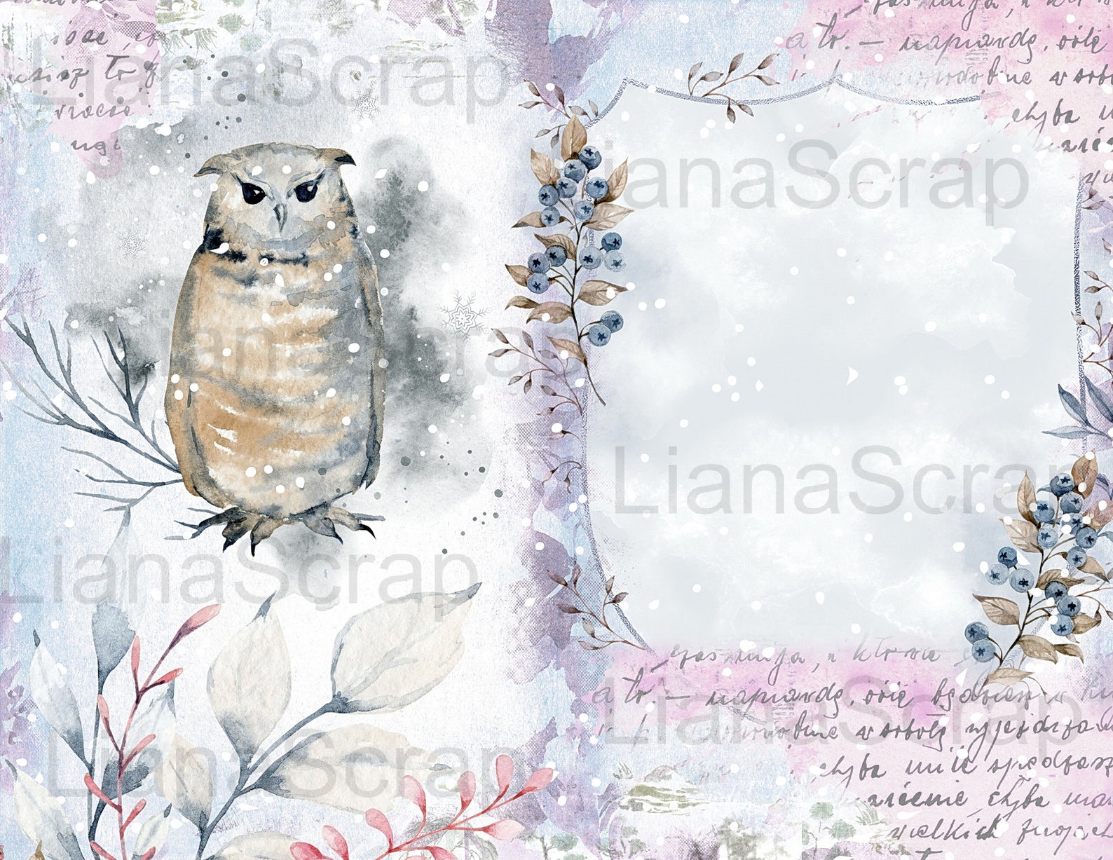 Pastel Winter Junk Journal Kit Winter Collage Printables - Etsy