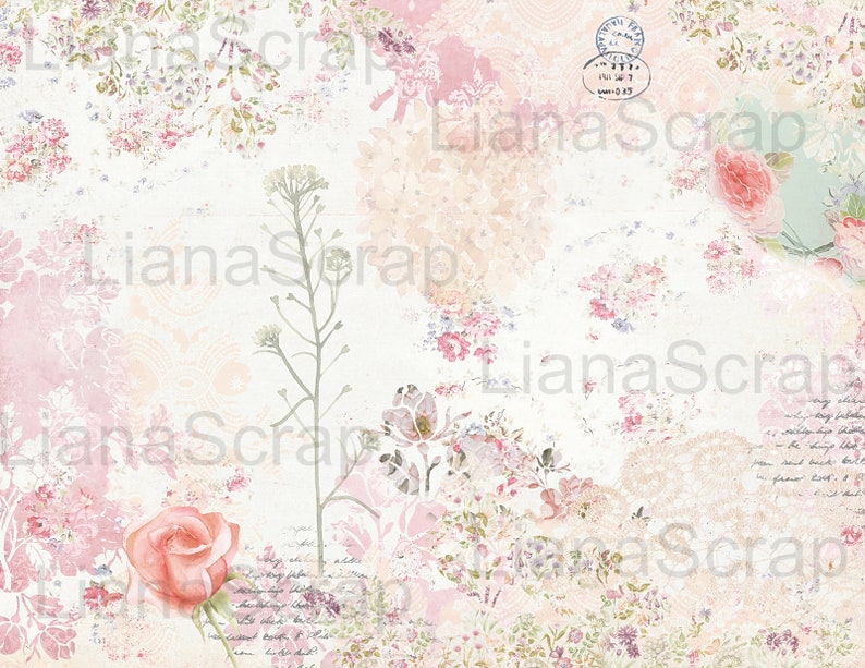 Writing Studio Background Collage Digital Kit Printable Books | Etsy