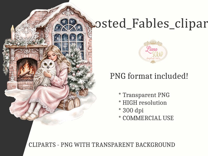 Frosted Fables - 77 Watercolor PNG Illustrations - Digital Planner ...