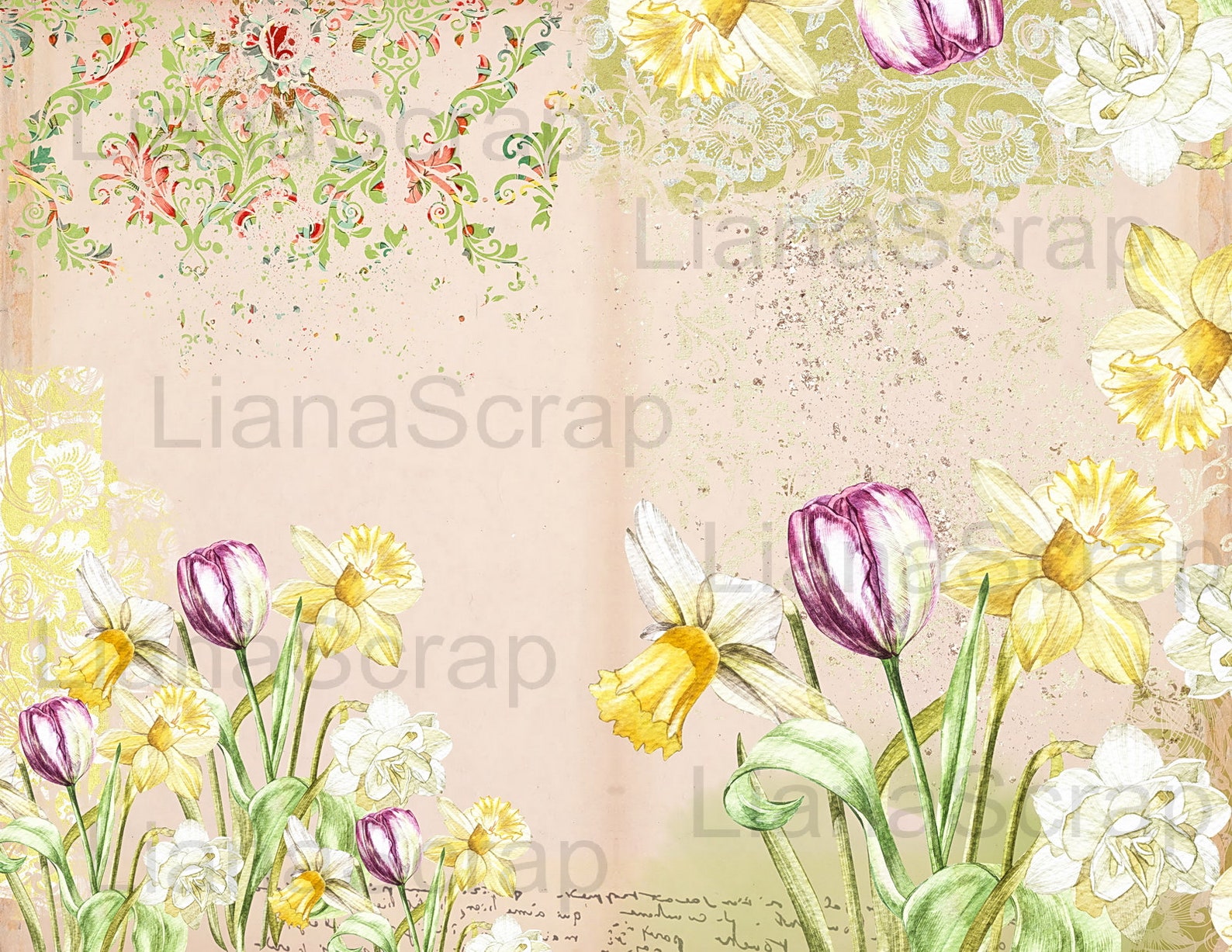 Spring Fling Printable Junk Journal Kit Spring Flowers - Etsy