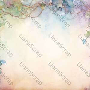 Magical Vines Background, Digital Junk Journal, Vines Collage Printable ...