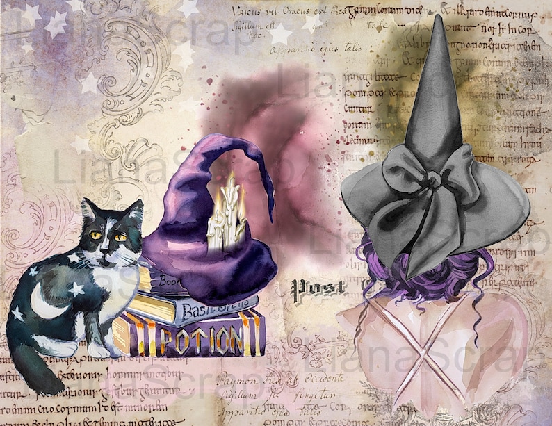 Halloween Spells Digital Kit Printable Magic and Witches - Etsy