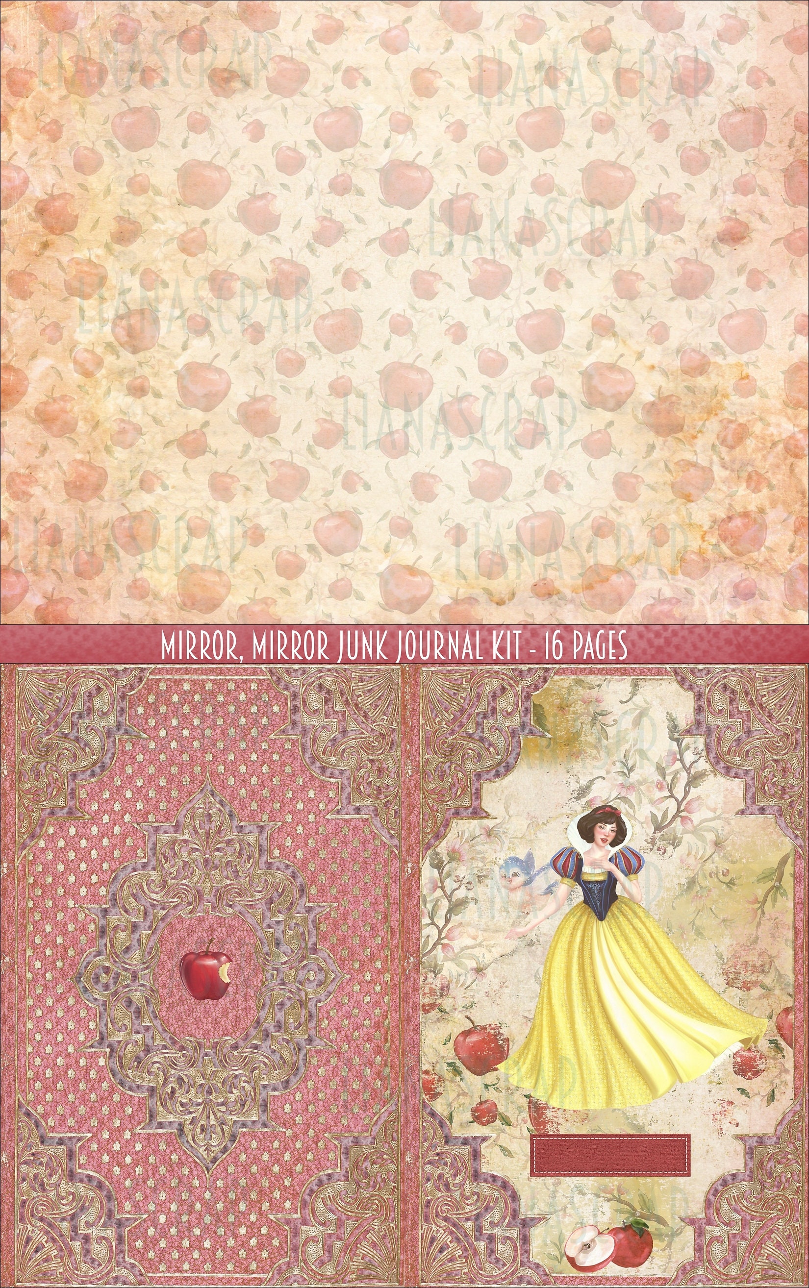 Mirror Mirror Junk Journal Digital Kit Printable Princess - Etsy