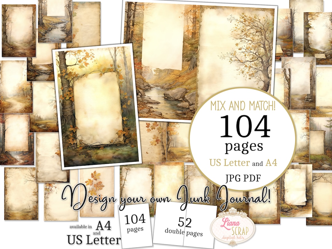 Junk Journal - Autumn Journaling - US Letter and A4 Size, Mix and Match ...