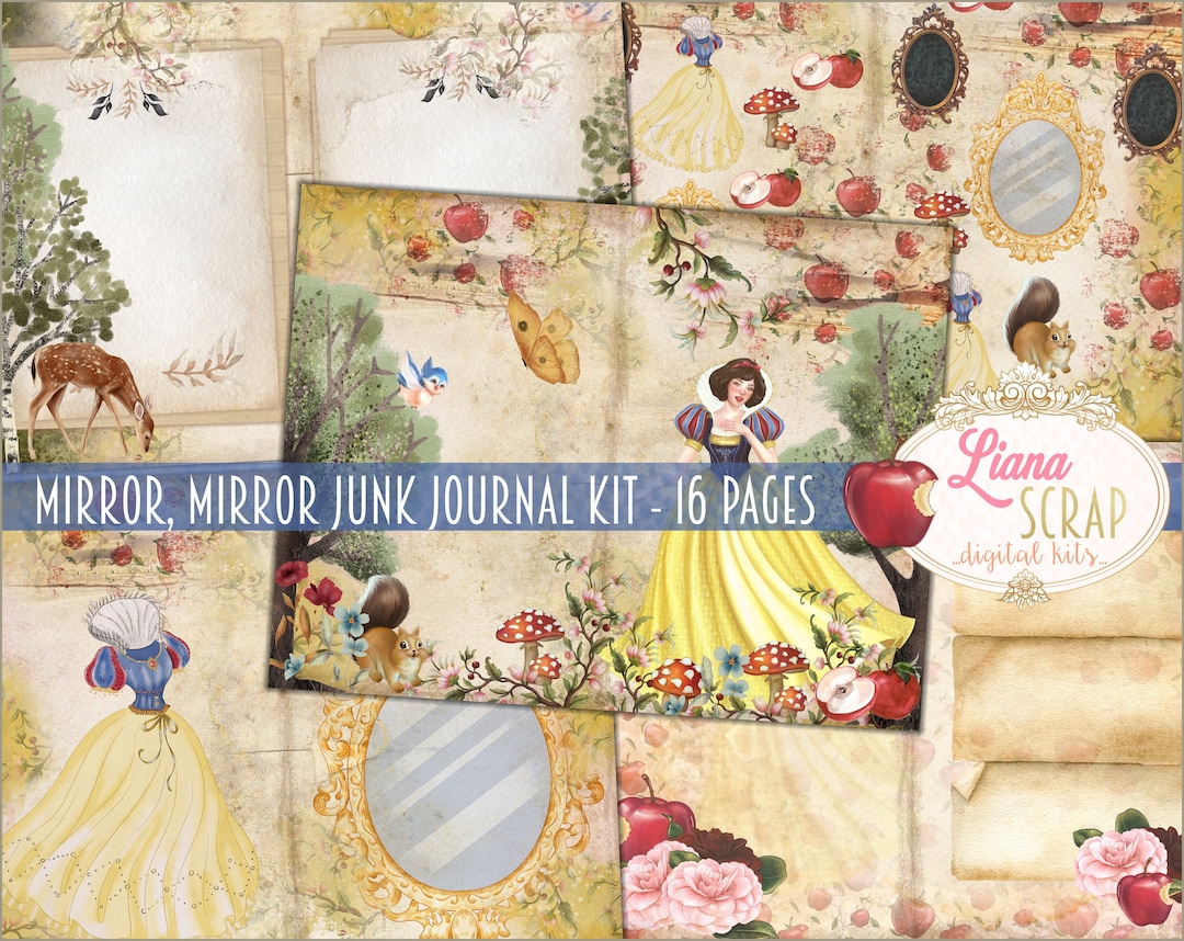 Mirror Mirror Junk Journal Digital Kit Printable, Princess Digital ...
