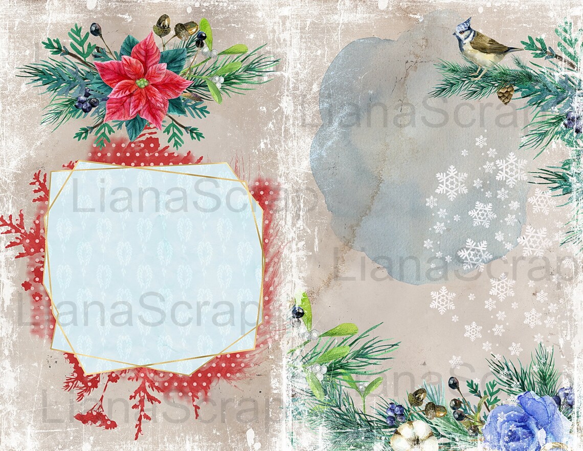 Magic Winter Junk Journal Kit Winter Collage Printables | Etsy