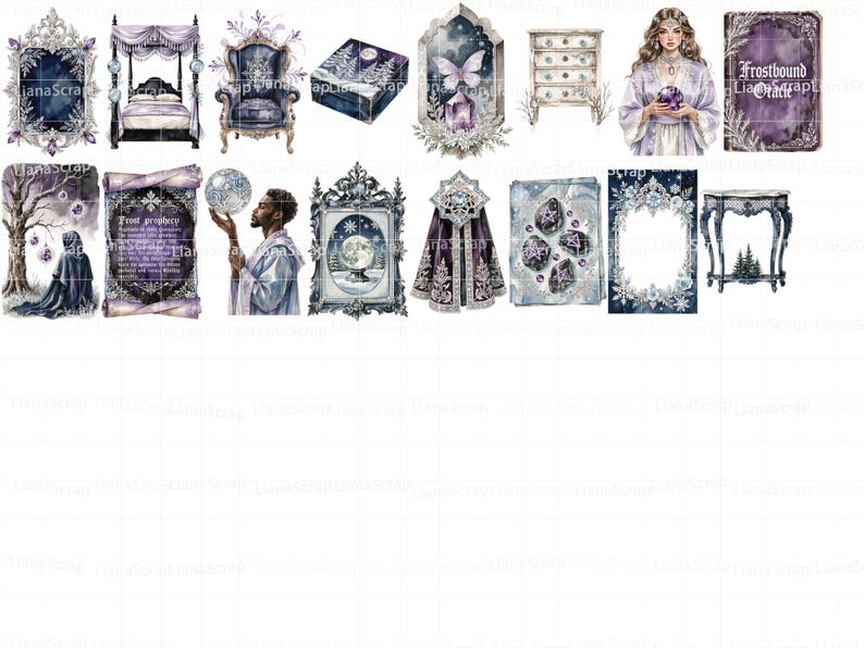 Winter Oracle 89 Clipart Set - Magical Illustrations, Transparent PNG ...