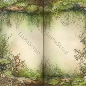Forest Junk Journal Kit, Botanical Theme, 16 Pages (digital Download ...