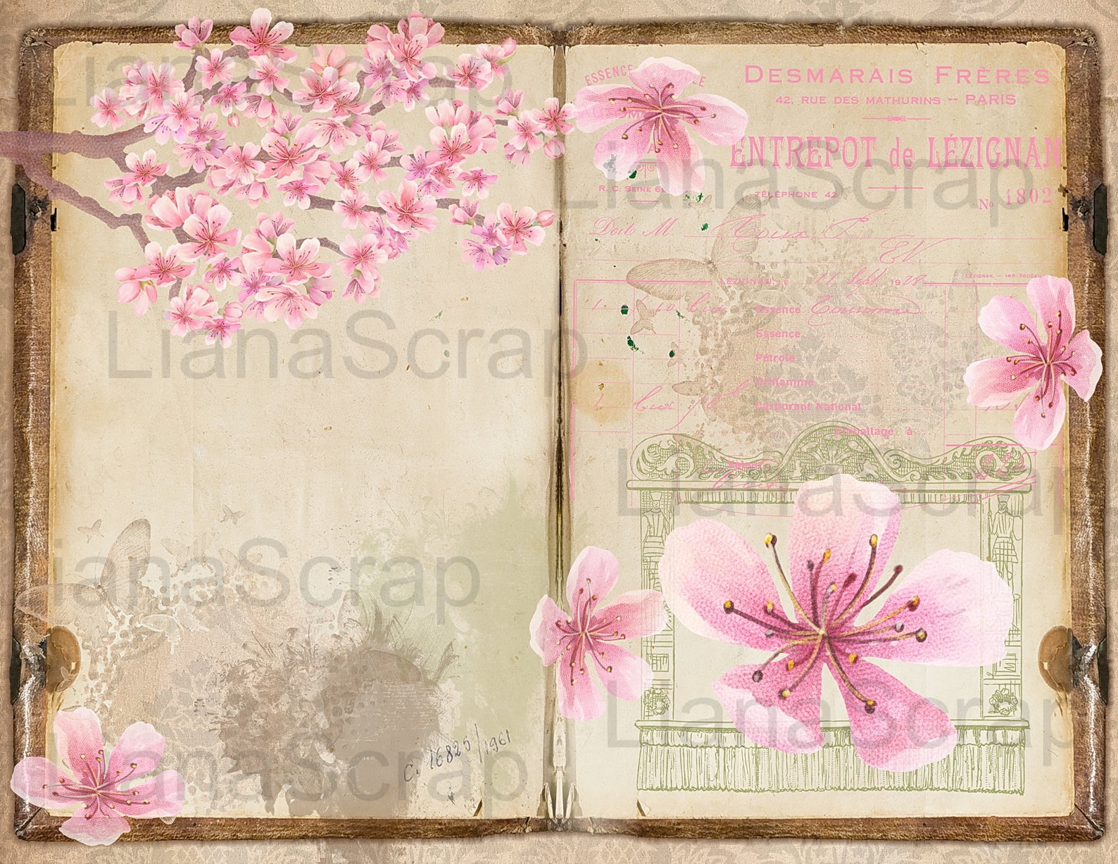 Vintage Cherry Blossoms Junk Journal Digital Kit Printable - Etsy UK