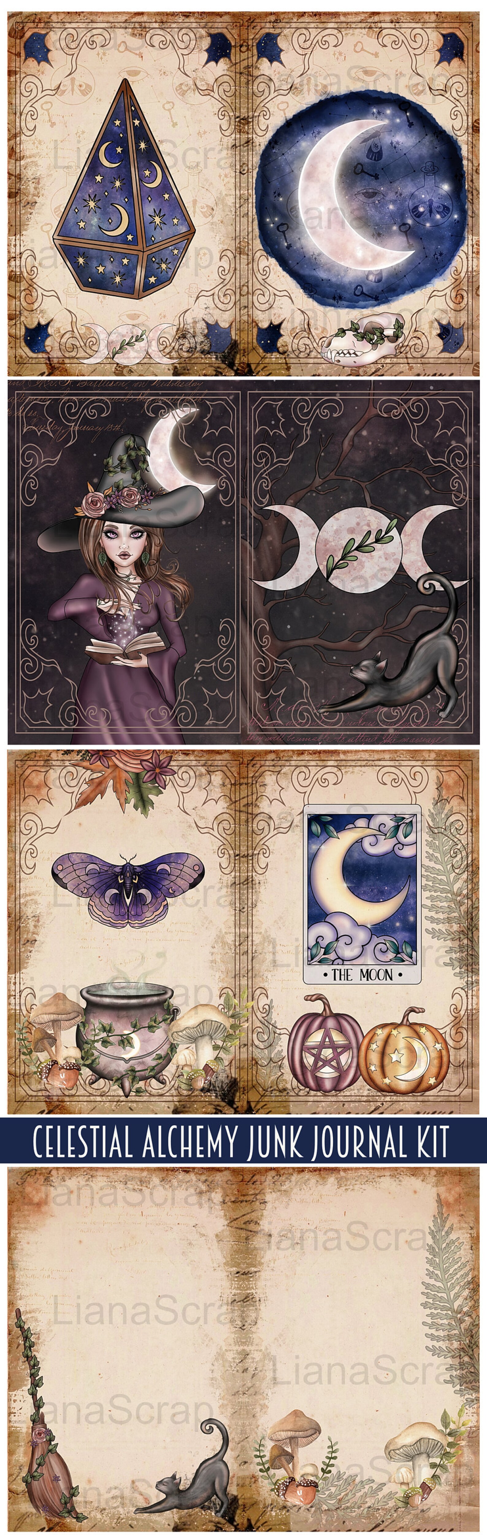 Celestial Alchemy Digital Kit Printable Woodland Magic - Etsy