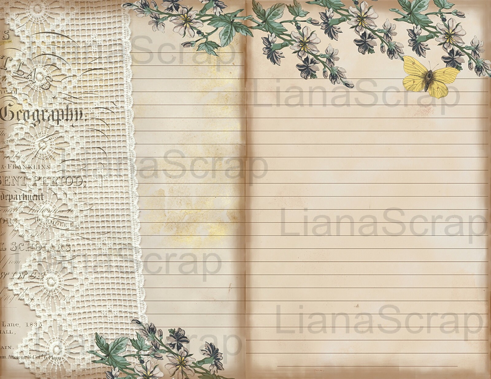 Old Time Charm Junk Journal Digital Kit Printable Collage | Etsy