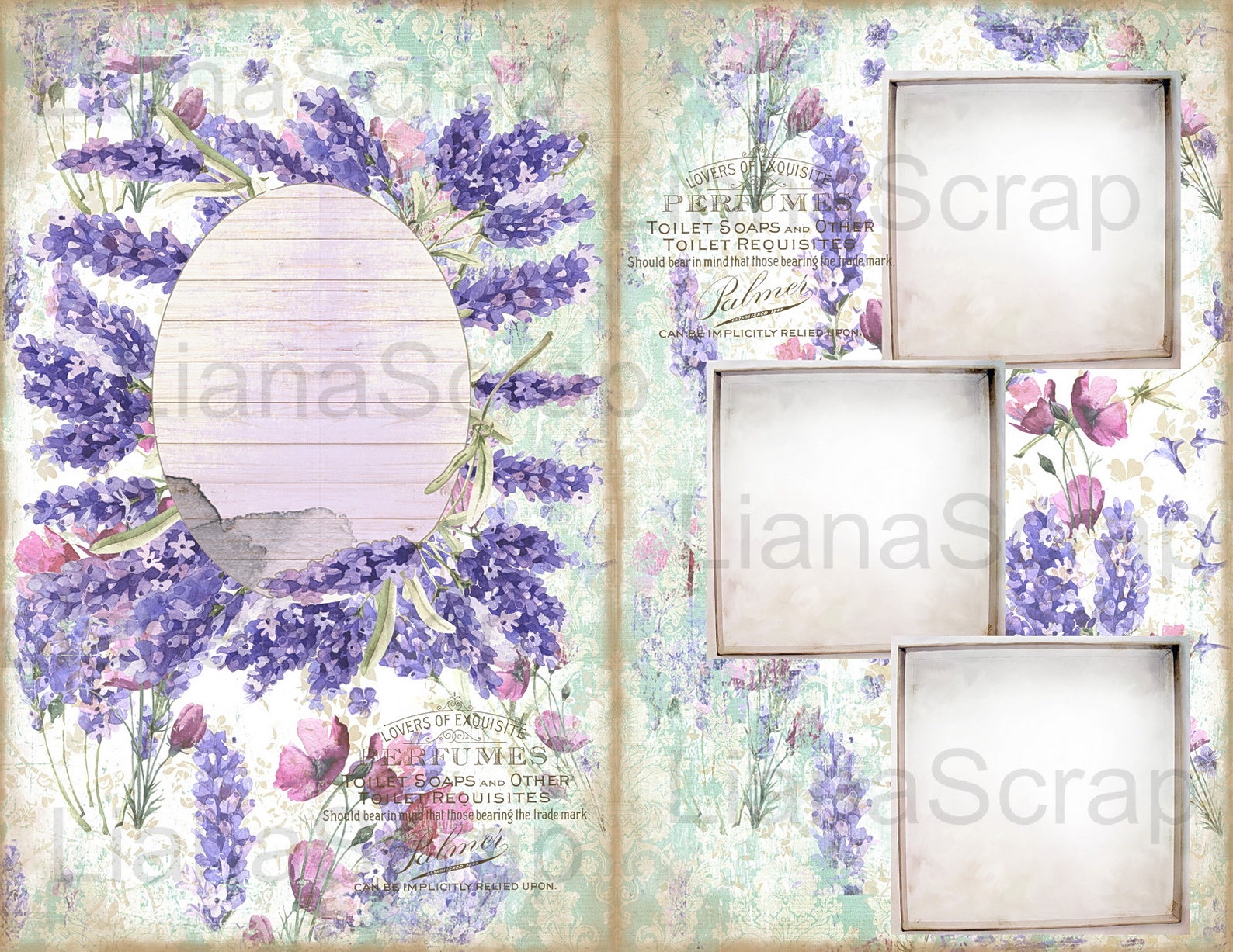 Lavender Fields Junk Journal Digital Kit Printable Lavender | Etsy