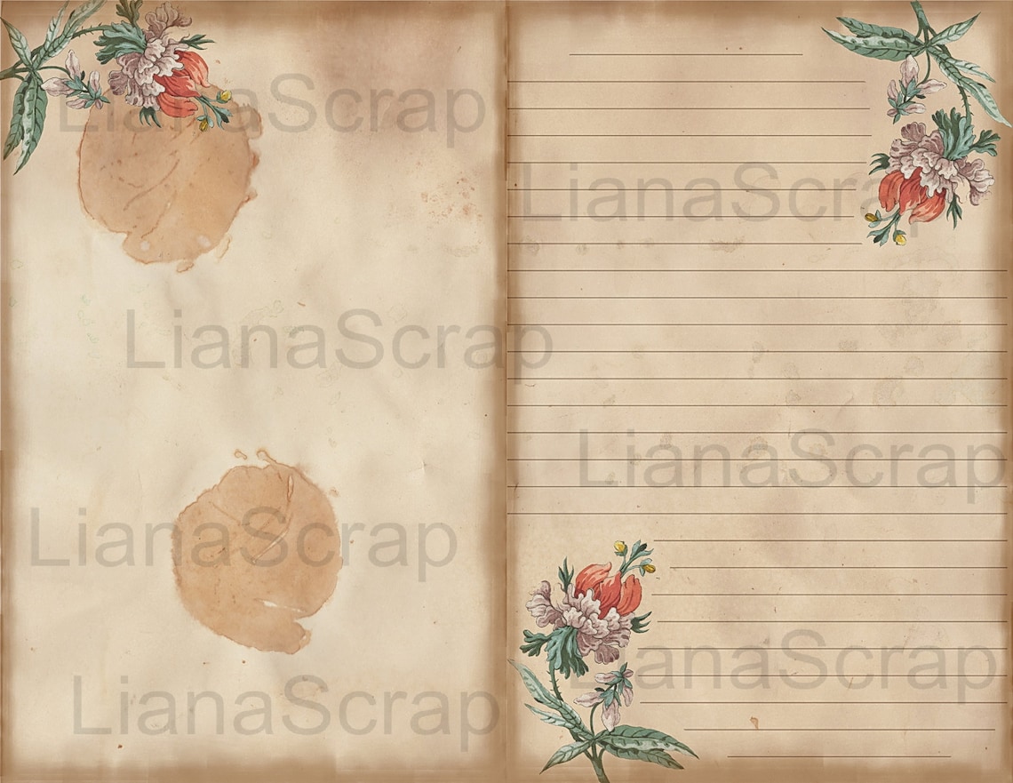 Old Time Charm Junk Journal Digital Kit Printable Collage | Etsy